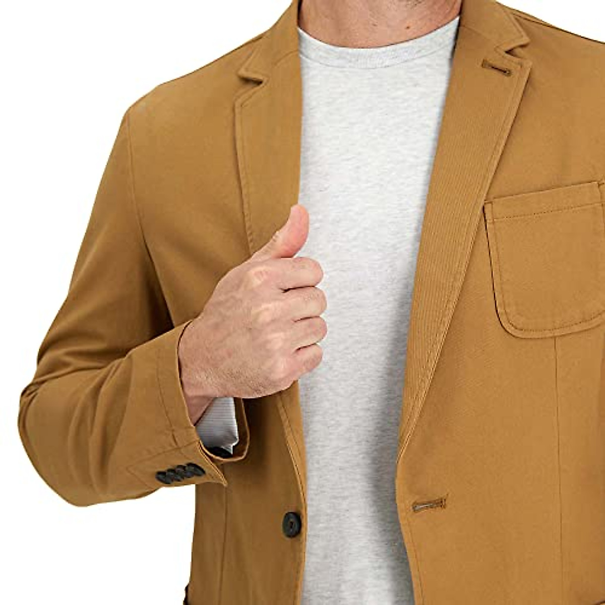 Haggar Men's Smart Wash Performance Blazer & Jackets, Toast, 48-50-R US