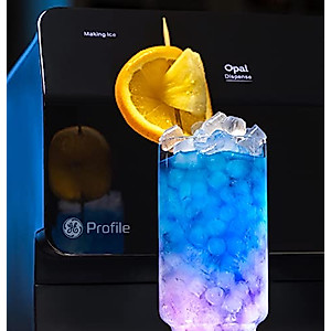 GE Profile Opal Ice Dispenser | Countertop Nugget Ice Maker with Ice Dispenser & 1-Gallon Side Tank | Ice Machine with WiFi Connectivity | Smart Home Kitchen Essentials | Satin Black