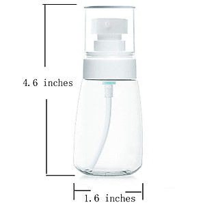 2 oz Travel Size Leakproof Pump Bottles, BPA-Free Refillable Plastic Containers for Lotion, Liquid Soap, Baby Shower, Essential Oil Blends and Other Toiletries