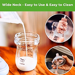 Haakaa Generation 3 Glass Baby Bottle 4 oz/120 ml, 1 PK (Grey)