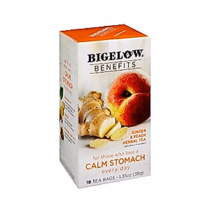 Bigelow Benefits Ginger & Peach Herbal Tea , Pack of 1