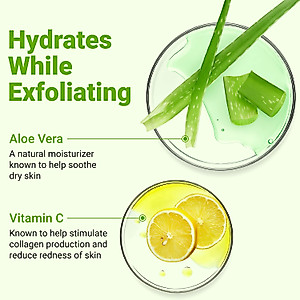 Ongaro Beauty Organic Face Scrub - Natural Exfoliating Face Wash & Enzyme Peel for Sensitive Skin - Facial Scrub Exfoliator for Women & Men - Clear Acne & Unclog Pores - Smooths & Brightens - 4 FL OZ