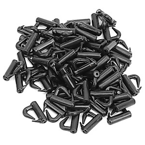 VGEBY Fast Change Snaps Hose Fittings Fishing Tackle, 120Pcs Plastic Clevis Rotates Snaps in Black Fly Tying MaterialsFly Tying Tools & Materials Harness Beads Changeable Clevis