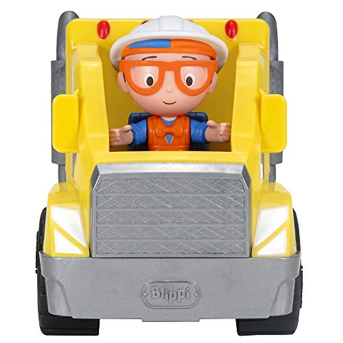 Blippi Cement Truck - Mini Vehicle with Freewheeling Features Including 2” Character Toy Figure Construction Worker - Imaginative Play for Toddlers and Young Kids