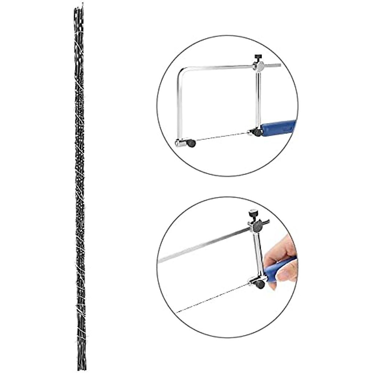 12 Pieces Scroll Saw Blades with Spiral Teeth for Wood Metal Plastic Cutting Sawing Carve Fits Most of Major Saw Brands Bosch, Makita, etc. (6#)