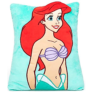 Disney The Little Mermaid Ariel Plush Snuggle Pillow - Super Soft Decorative Throw Pillow - Measures 15 Inches