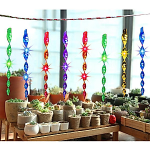 HAISENGO Bird Deterrent Scarer Rods Reflective Outdoor Bird Scarer to Keep Pigeon and Woodpecker Away from Garden or Yard, 11.8 Inches (Silver(10pcs))