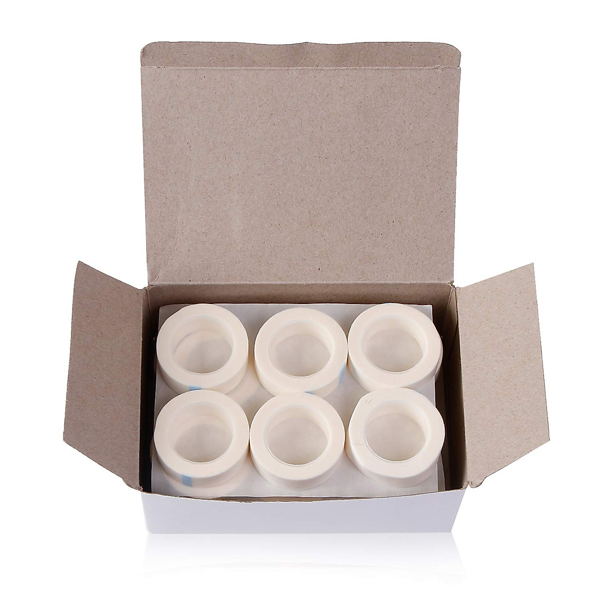 UPINS 24 Rolls White Eyelash Tape, Adhesive Fabric Lash Tapes for Eyelash Extension Supply