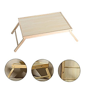 MAGICLULU 1pc Computer Desk Study Desk Foldable Breakfast Table Mini Size Breakfast Tray Serving Bed Tray Wooden Pallets Folding Trays Wooden Desk Study Table Laptop Table Home Writing Table
