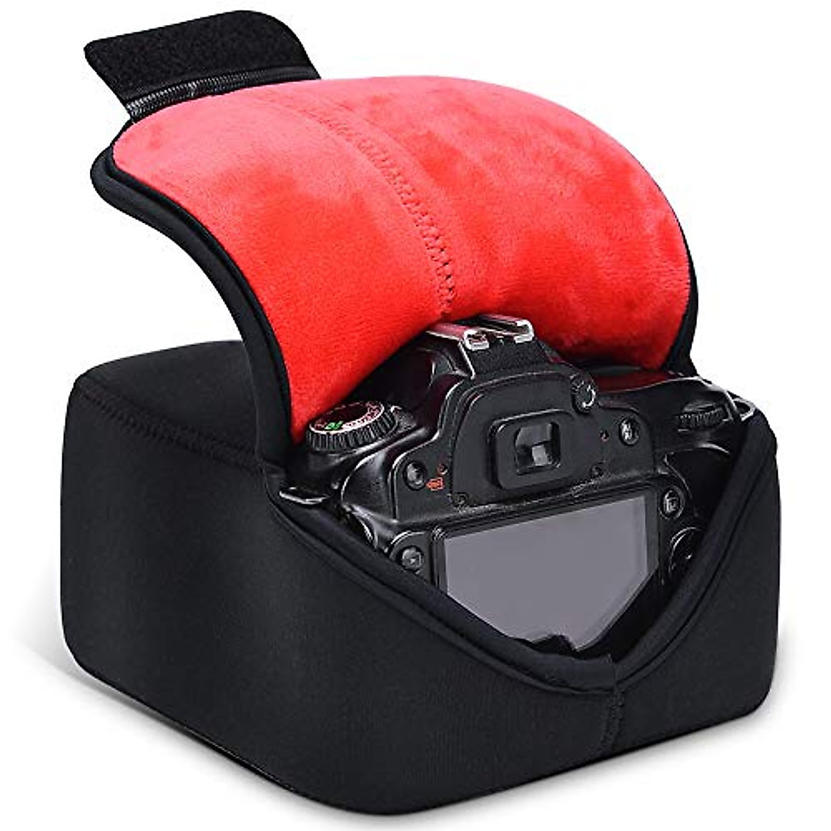 CADeN DSLR SLR Camera Sleeve Case with Neoprene Protection, Compatible for Nikon, Canon, Pentax, Sony and ect.(Medium Black)