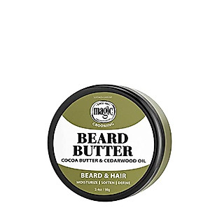 SoftSheen-Carson Magic Men's Grooming Conditioning Beard Butter With Cocoa Butter and Cedarwood Oil, Moisturizes, Softens and Define With No Drying Alcohol, 3.5 ounces