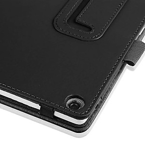 for Amazon All-New Kindle Fire HD 10 & 10 Plus Tablet Smart Cover, Ultra Slim Folio Stand Auto Sleep/Wake Up Leather Case for All New Fire HD10 11th Generation (2021 Release) 10.1 inch (Li-Black)