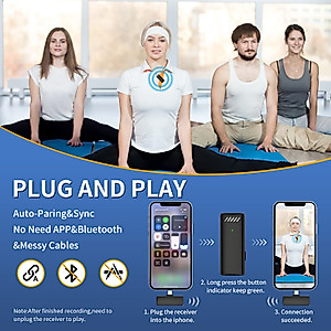 Wireless Lavalier Microphone for iPhone iPad,Plug-Play dual Lavalier Mics with Battery Indicator Charging Case,iPhone Microphone for Vlog YouTube TikTok Video Recording - No APP & Bluetooth Needed