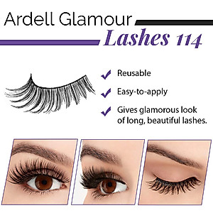 Ardell False Eyelashes Glamour Strip Lashes 114 Black 4 Pack