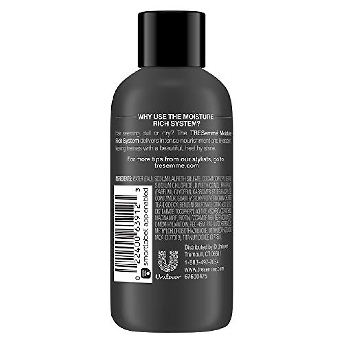 TRESemmé Rich Moisture Hydrating Shampoo for Dry Hair Formulated With Pro Style Technology 3 Fl Oz