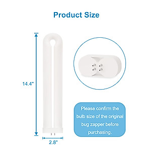2 Pack BF-130 40W U-Shape Replacement Bulb Compatible with Flowtron FC7800 & FC8800 and Stinger B8080 UV801 Diplomat Fly Control Devices