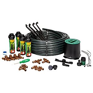 Rain Bird 32HE In-Ground Pro Rotor Pop-up Sprinkler System Kit with Click-N-Go Garden Hose Connection