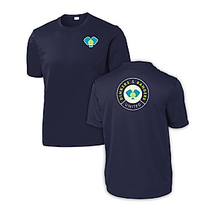 Dinkers & Bangers United™ - Men's Pickleball Performance T-Shirt - 2 Sided (as1, Alpha, x_l, Regular, Regular, Navy, XL)