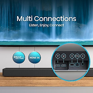 Hisense AX3125H 3.1.2Ch Sound Bar with Wireless Subwoofer, 440W, Dolby Atmos, Bluetooth 5.3, EzPlay, 4K HDMI Pass Through, Roku TV Ready, DTS:X, HDMI/AUX/ARC/Optical/USB, 7 EQ Modes