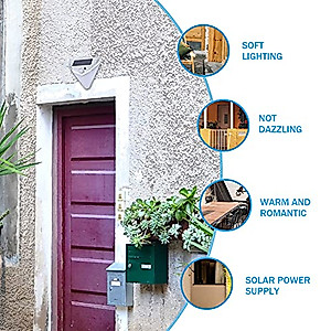 balacoo LED Solar Induction Light Human Body Inductive Wall Street Lamp Outdoor Security Landscape Lantern for Patio Stairs Garden Pathway Home Light