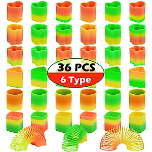 36 Pack Spring Rainbow Toys Bulk, Kids Party Favors, Goodie Bag Stuffer Gifts, Reward Prizes for Kids Classroom, Pinata Fillers, Birthday Gift for Kids, Boys, Girls