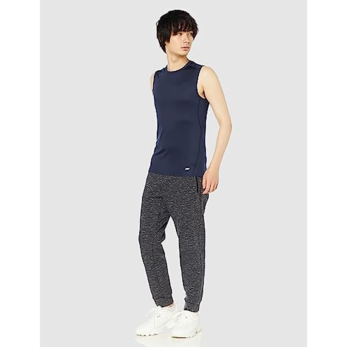Amazon Essentials Men's Tech Stretch Muscle Shirt, Navy, Large