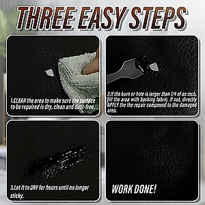 ARCSSAI ARCSSAL Leather Repair Kit for Furniture, Sofa, Jacket, Car Seats and Purse. Super Easy Instructions to Match Any Color, Restore Any Material, Bonded, Italian, Pleather, Genuine