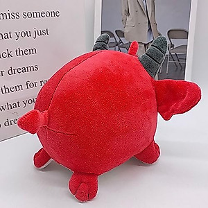 Shontay Emotional Support Demon Plush Toy,Red Demon Plushies for Children,3D Cartoon Halloween Emotional Demon Party Decoration Props Gift.