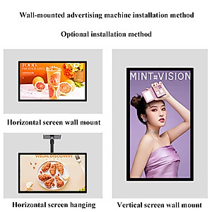 1080P HD Advertising Display, 16:9,With High Resolution Scrolling Text, Color Images And Video LED Advertising Signage, 18.5 Inches Screen, For Stores, Cinemas,27inches