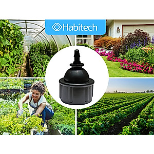 Habitech 3-Pack 1/4 Inch Drip Irrigation Tubing to Faucet/Garden Hose Adapter - Connector Fittings for 1/4" Tubing x 3/4" FHT