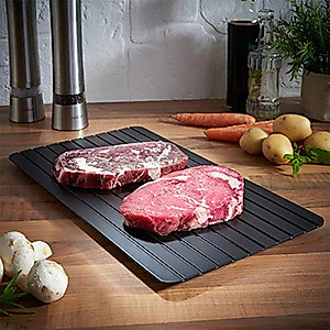 Coitak Defrosting Tray, Defroster for Defrost Frozen Food Quickly, Natural Way for Meat Defrosting, Large Size 13.8X7.8 inch