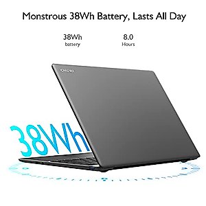 Windows 10 Laptop Computers, CHUWI GemiBook 13 inch Thin & Light Laptop 8G RAM 256GB SSD with Celeron J4125 Processor, 2160x1440 2K IPS Display Notebook, PD Fast Charge, Backlit Keyboard, Full Metal