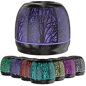 Aroma Outfitters Large Iron Essential Oil Diffuser | Aromatherapy Diffuser That Purifies Air | Ultrasonic Humidifier 7 Color LED Lights | Home Essentials | Scent Diffuser | Large Water Tank of 500mL