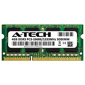 A-Tech 4GB RAM for Toshiba PORTEGE Z830-S8302 | DDR3 1333MHz SODIMM PC3-10600 204-Pin Non-ECC Memory Upgrade Module