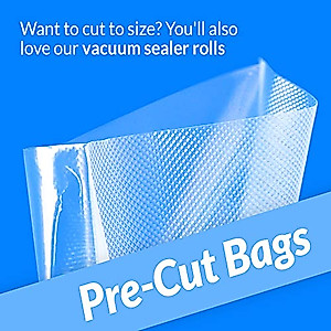 Reli. Vacuum Sealer Bags 8x12 in. | 100 Bags | Pre-Cut Embossed Vacuum Bags for Food | BPA Free | Vacuum Seal Bags for Sous Vide, Food Freezer Storage/Food Prep | Quart Size, Clear