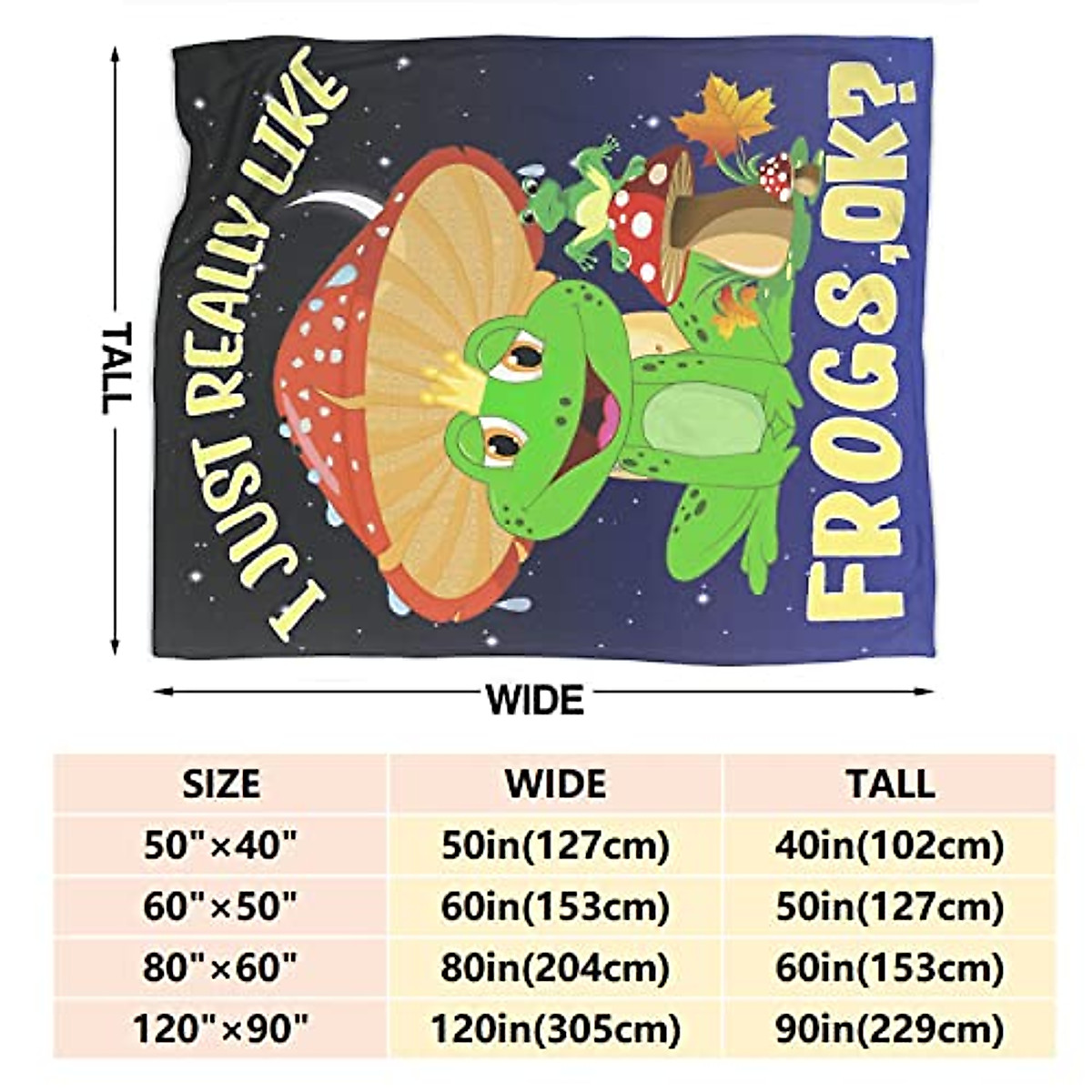 Frog Blanket I Just Really Like Frogs Soft Plush Warm Flannel Throw Blanket Frog Gifts for Girls Women Cozy Fluffy Fleece Blanket Quilt Decor for Sofa Bed Couch 30x40in Extra Small for Pets