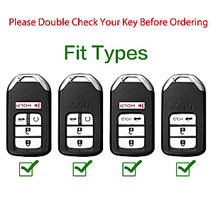 for Honda Key Fob Cover, Premium Hard ABS Carbon Fiber Pattern Key Fob Case Compatible with 2016-2020 2021 2022 Honda Pilot Odyssey Civic CR-V HR-V Fit Accord Smart Key with Keychain