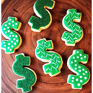 Dollar Sign Cookie Cutter, 3.75" Made in USA by Ann Clark