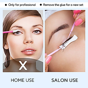 Eyelash Extension Remover, 20ml Lash Remover for Lash Extensions Eyelash Gel Remover Set with Brushes No Irritation Quick Dissolves Less than 60s Eyelash Adhesive Removal No fragrance