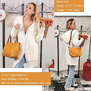 Handbags for Women Purses Vegan Leather Satchels Top-Handle Tote Shoulder Bags Designer Crossbody Bag Set 2pcs