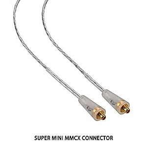 TENNMAK MMCX Detachable Cable PRO Piano Trio & Other MMCX Earphones- Transparent Silver Color (no mic)