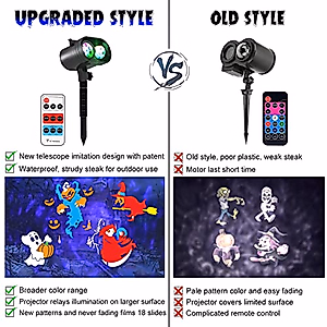 Christmas Nativity Holiday Decorative Projector Lights Waterproof Outdoor Indoor (18 Motion Slides Projector Light W/ Ocean wave 2 in 1)for Party,Yard Landscape