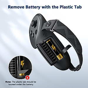 AMVR Upgraded Controller Grips Cover Compatible with Meta/Oculus Quest 3S/Quest 3 Accessories, with Battery Opening Cover and Knuckle Straps Protector