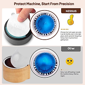 Nessus Vertuo Reusable Pods Kit, 50 Pcs [ALSeal EZ FIT] Aluminum Foil Seals for Nespresso Capsules Vertuoline, Holder and Brush, Fits for Refillable Vertuo Pods(Pods Not Included)