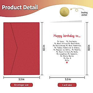 Romantic Birthday Card for Boyfriend Husband, Funny Birthday Cards for Wife Girlfriend, Naughty Love Card for Men Women, Happy Birthday To My One and Only