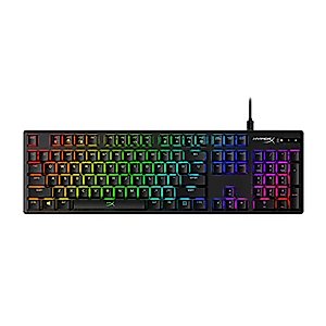 HyperX Alloy Origins - Mechanical Gaming Keyboard - Software-Controlled Light & Macro Customization - Compact Form Factor - Linear Switch Red - RGB LED Backlit (Renewed)