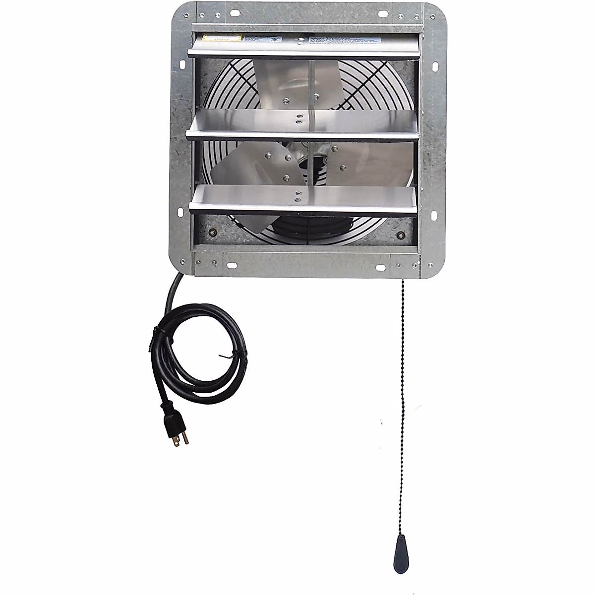 iLIVING 12" Wall Mounted Shutter Exhaust Thermostat Control-3 Speeds Vent Fan For Home Attic, Shed, or Garage Ventilation, 960 CFM, 1200 SQF Coverage Area, Variable, Silver