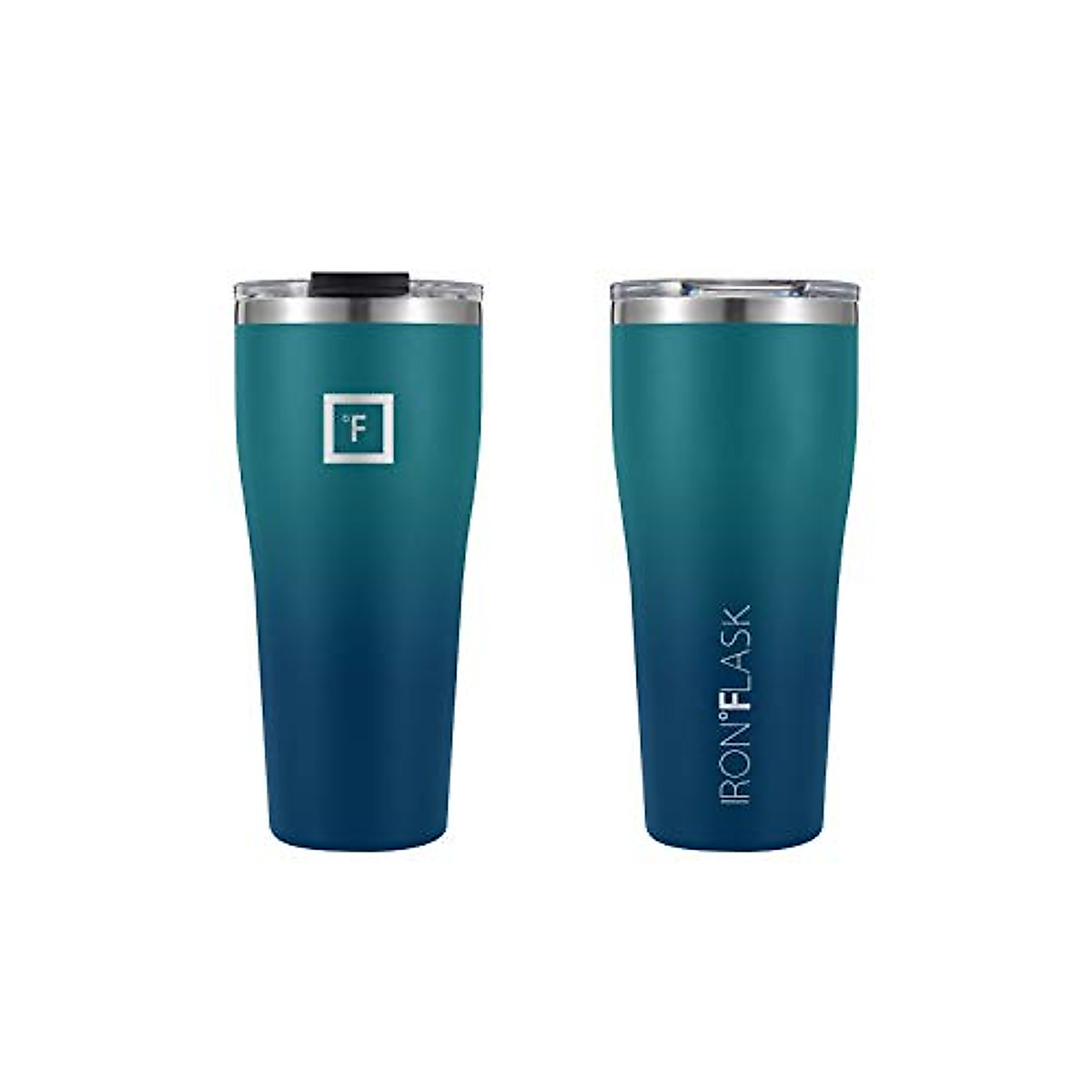 IRON °FLASK Insulated Rover Tumbler w/Lid & Straw - 32 Oz Leak Proof & Stainless Steel Bottle for Hot & Cold Drinks - Coffee Travel Mug, Water Metal Canteen, Thermal Cup - Dark Night