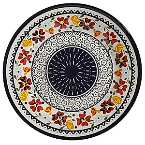 Laurie Gates by Gibson Hand Painted Luxembourg Dinnerware Set, Service for 4 (16pcs), Floral