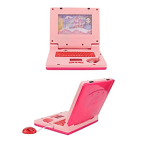 Kids Exploration Toy Laptop Educational Learning Computer, Children's Educational Interactive Computer with 20 Learning Activities and 30 Pieces of Popular Music, Birthday (Pink)